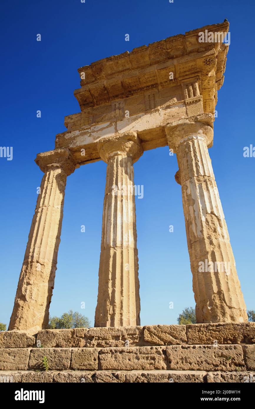 Temple of Dioscuri (Castor and Pollux). UNESCO World Heritage Site ...