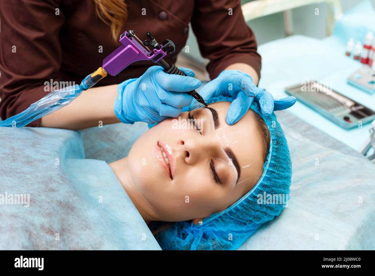 Permanent eyebrows hi-res stock photography and images - Alamy