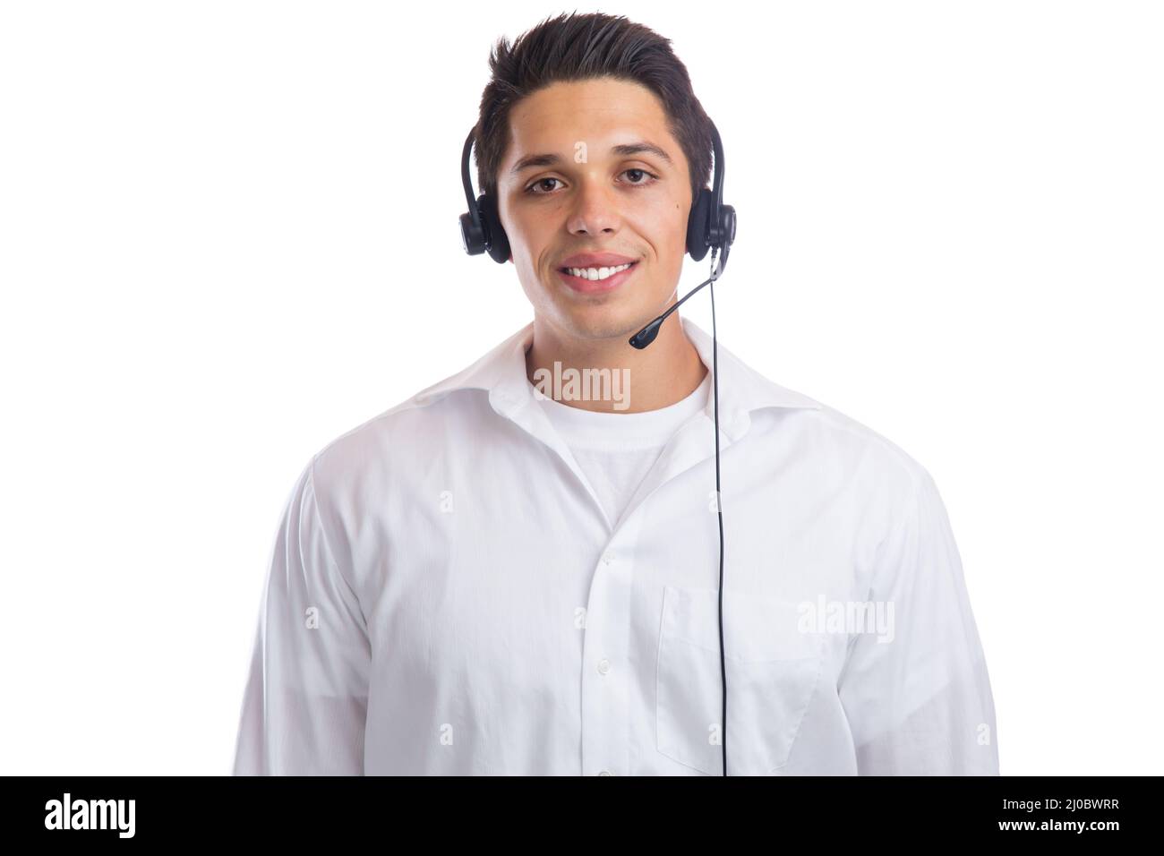 Call center young man hi-res stock photography and images - Alamy