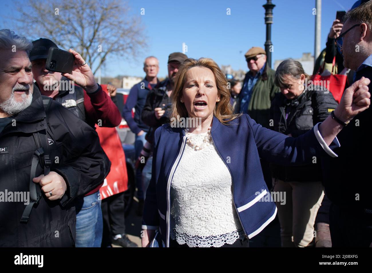 Conservative MP for Dover Natalie Elphicke, outside Maritime House in ...