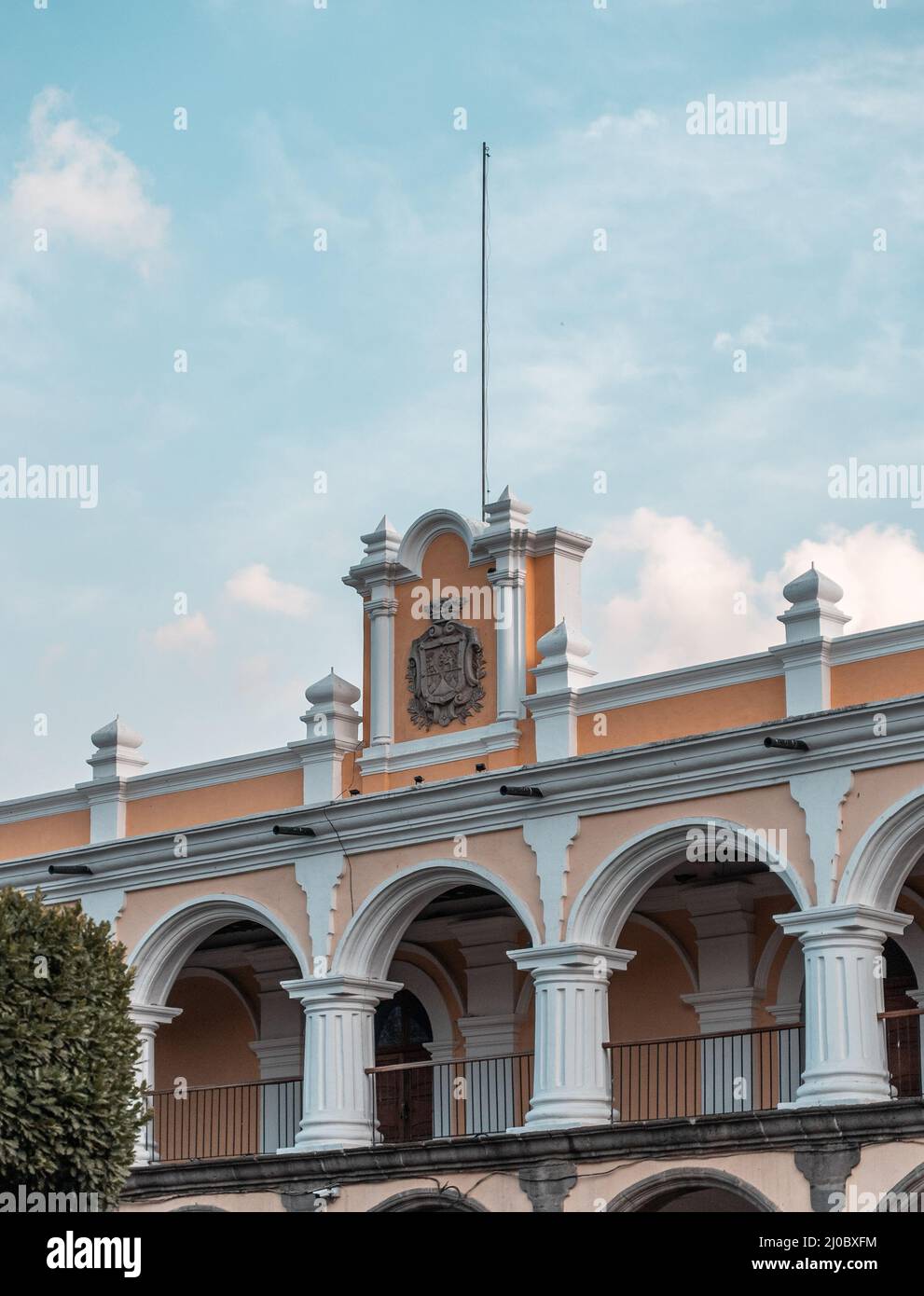 Vertical shot of the historic Palacio de los Capitanes in Antigua ...