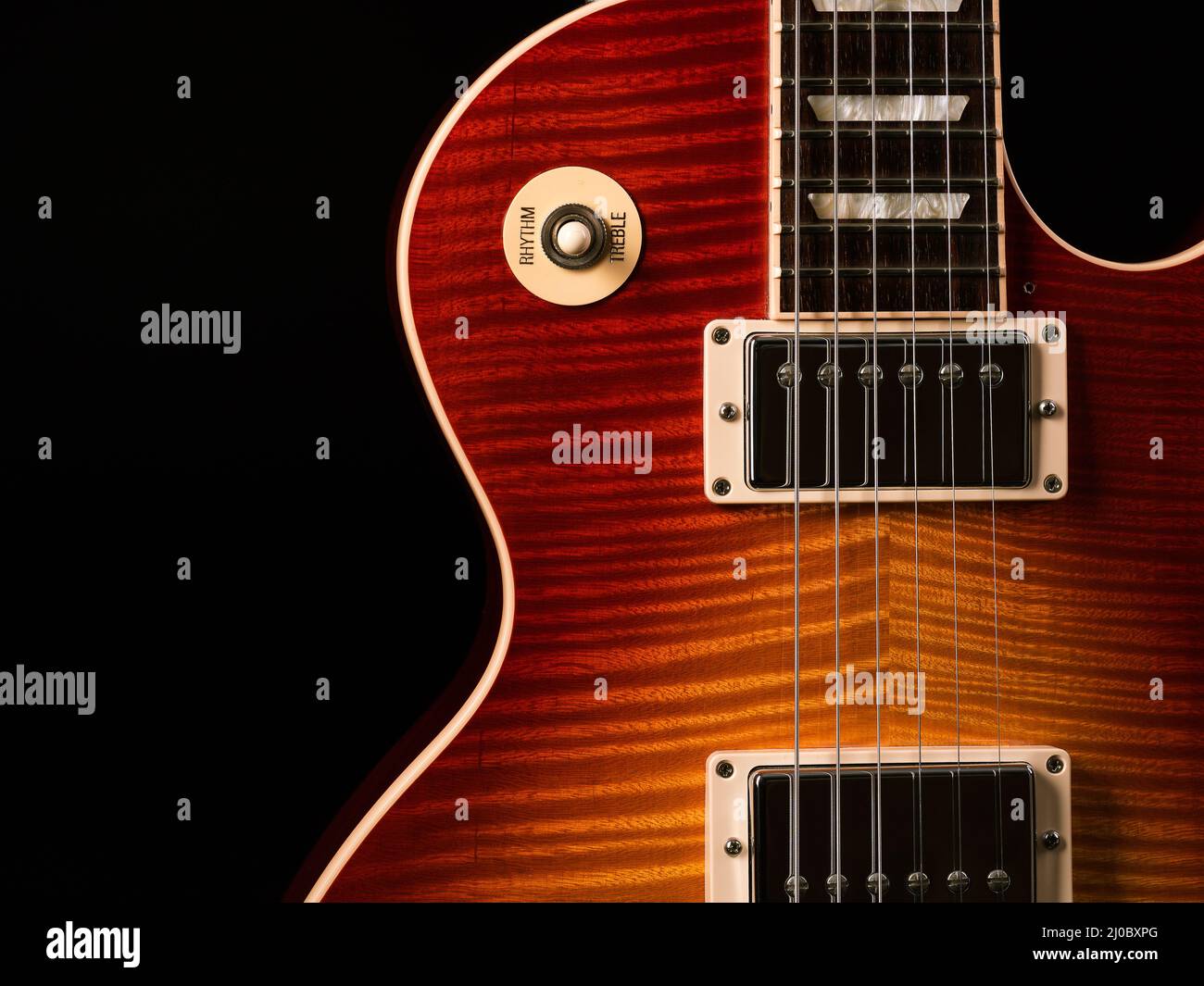 Gibson Les Paul in flamed cherry burst Stock Photo - Alamy