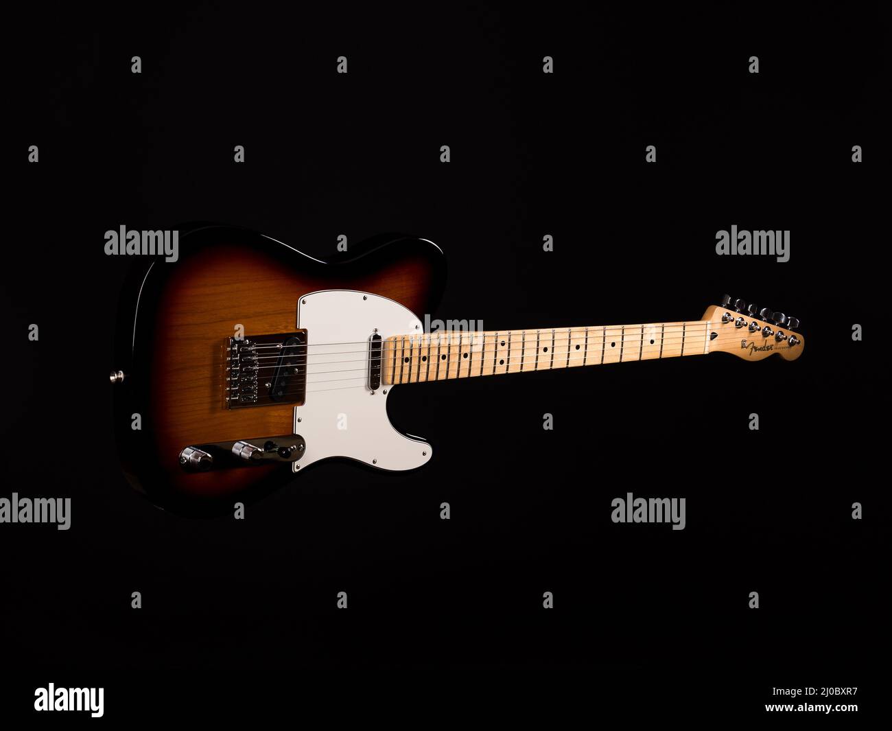 fender telecaster in sunburst finish Stock Photo - Alamy