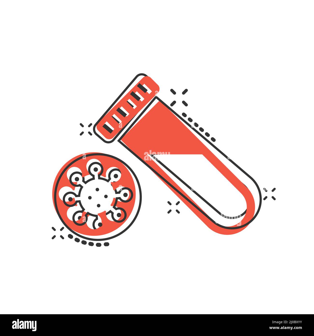 Coronavirus test icon in comic style. covid-19 cartoon vector ...