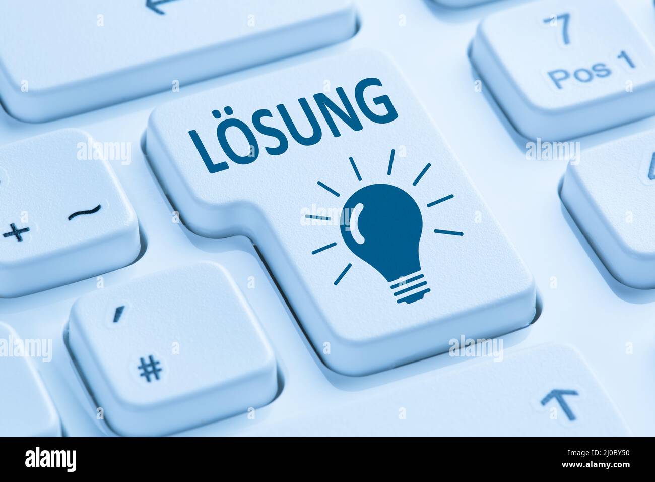 Solution Find Problem Conflict Button Computer Keyboard Blue Stock ...