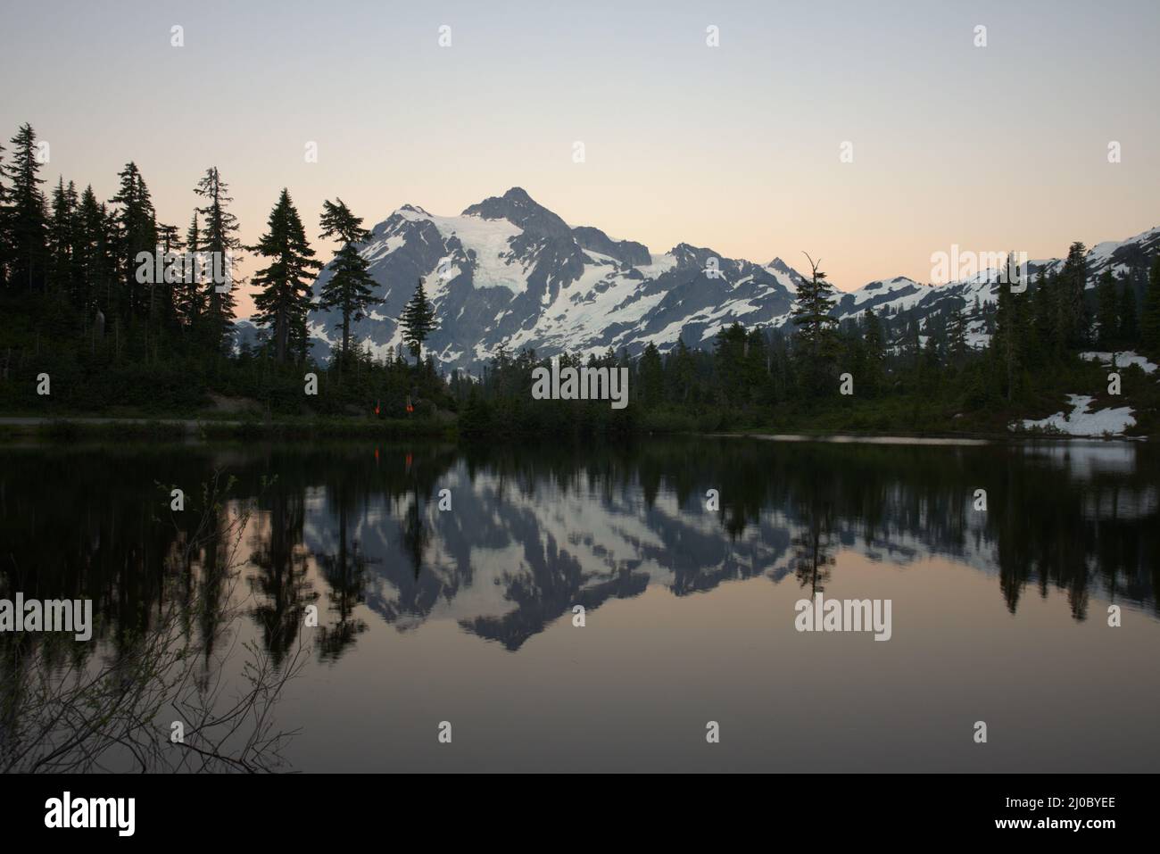 Beautiful shot of the Mount Shuksan under the clear skies Stock Photo ...