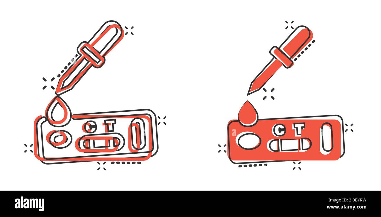 Coronavirus test icon in comic style. covid-19 cartoon vector ...