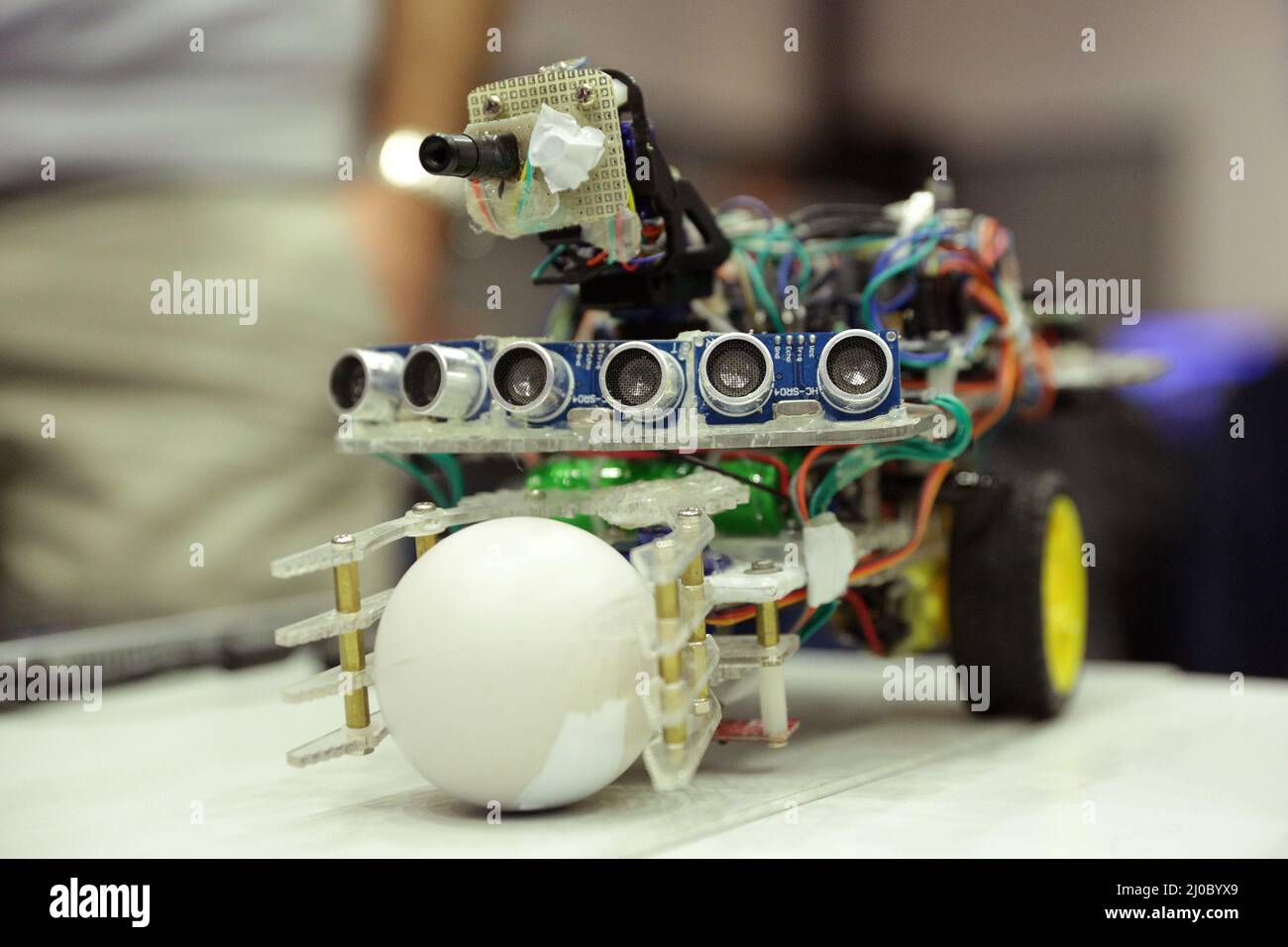 Self-made robot by student Stock Photo - Alamy