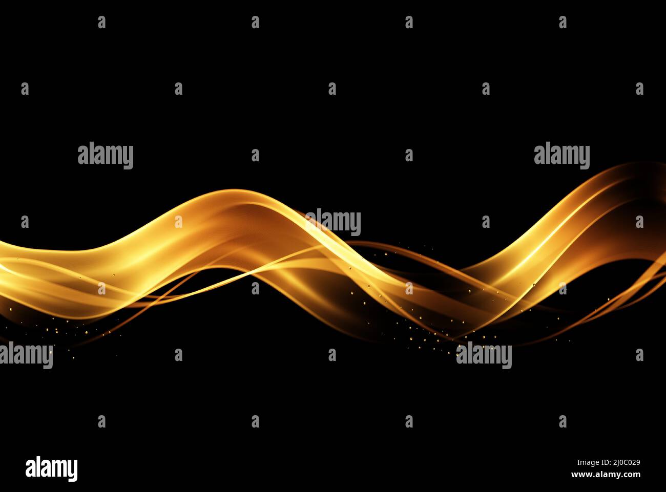 Smooth, abstract, wavy element. Golden wave design Stock Vector Image ...