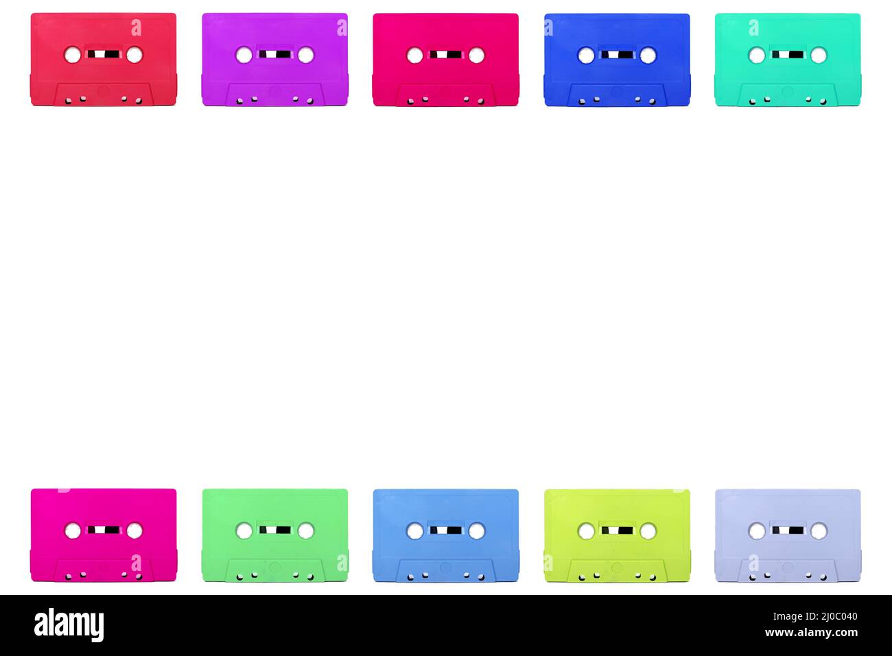 Vintage colorful Cassette tape with space for your text or design Stock ...