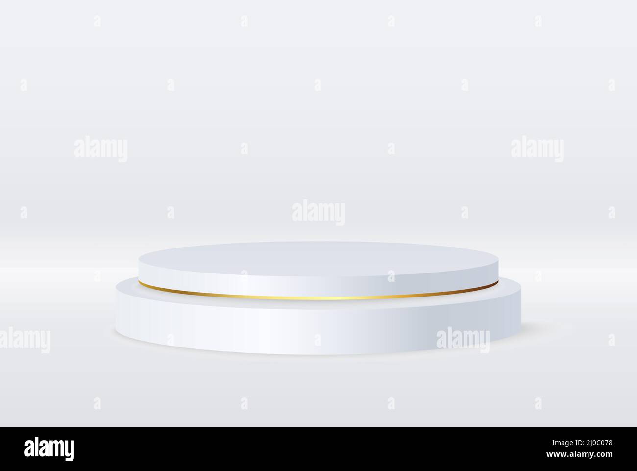 White round podium, product presentation and advertising.Round stage ...