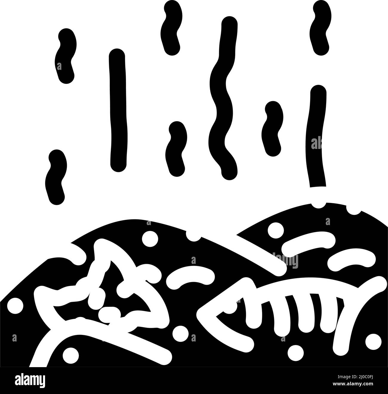 organic waste glyph icon vector illustration Stock Vector Image & Art ...