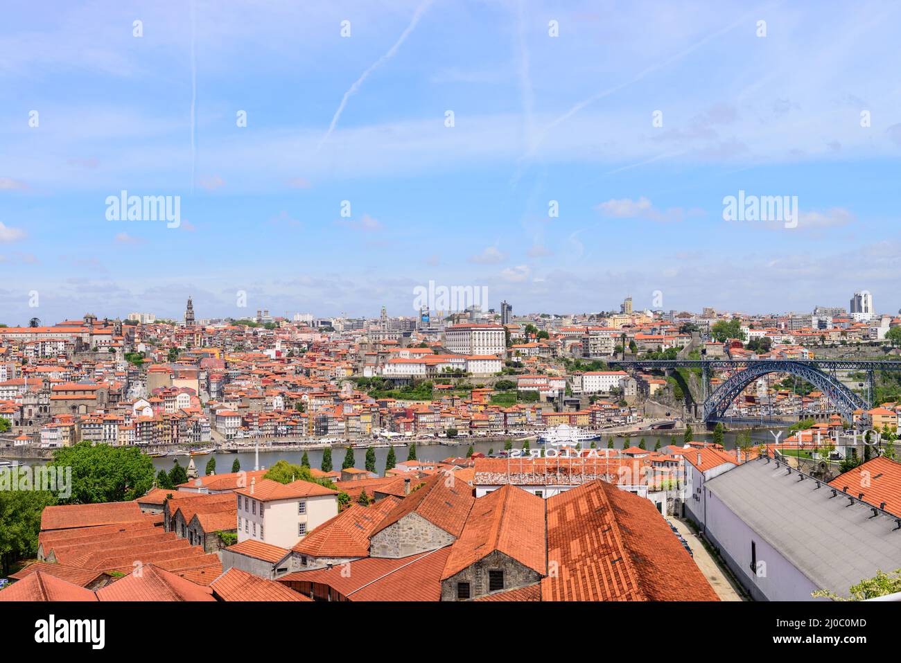 View of Porto Ribeira and Douro river in Porto, Portugal Stock Photo ...