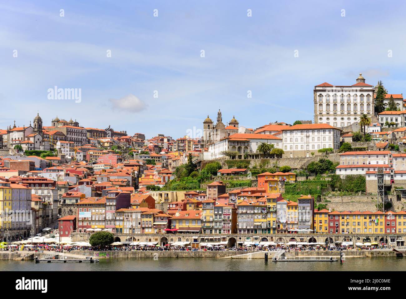 View of Porto Ribeira and Douro river in Porto, Portugal Stock Photo ...