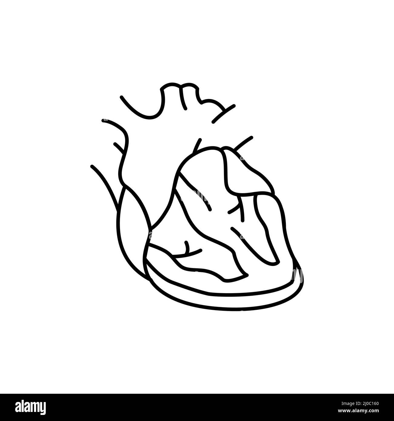 Myocarditis color line icon. Human diseases Stock Vector Image & Art ...