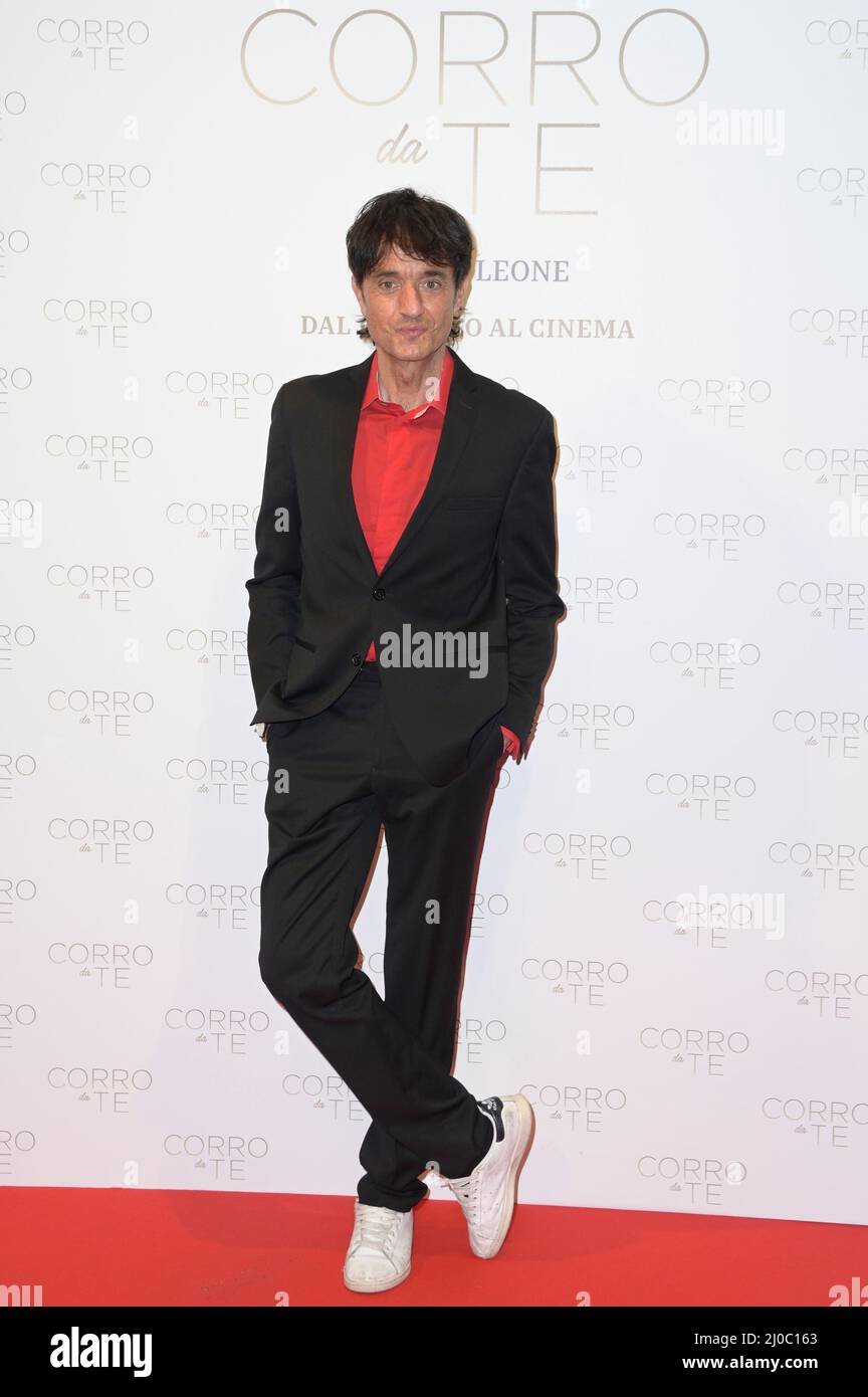 Giulio Base attends the red carpet of the premiere of the movie Corro ...