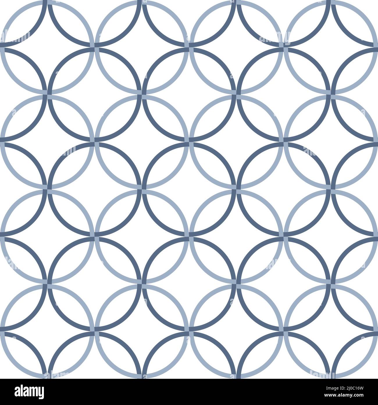 Seamles repeat pattern, blue overlapping circles Stock Photo - Alamy