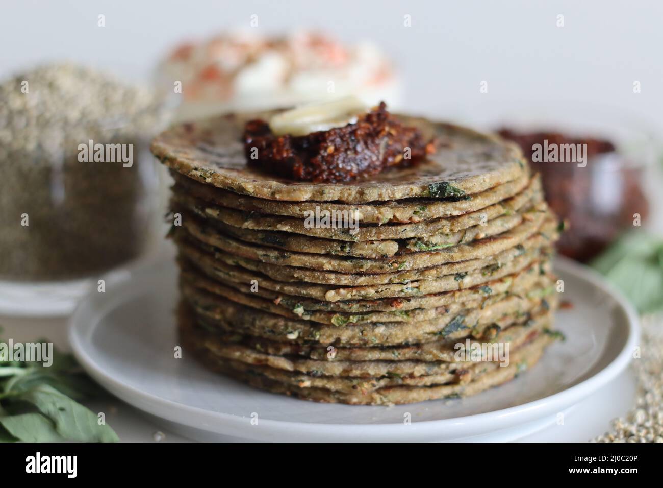 Indian pearl millet bread hi-res stock photography and images - Alamy