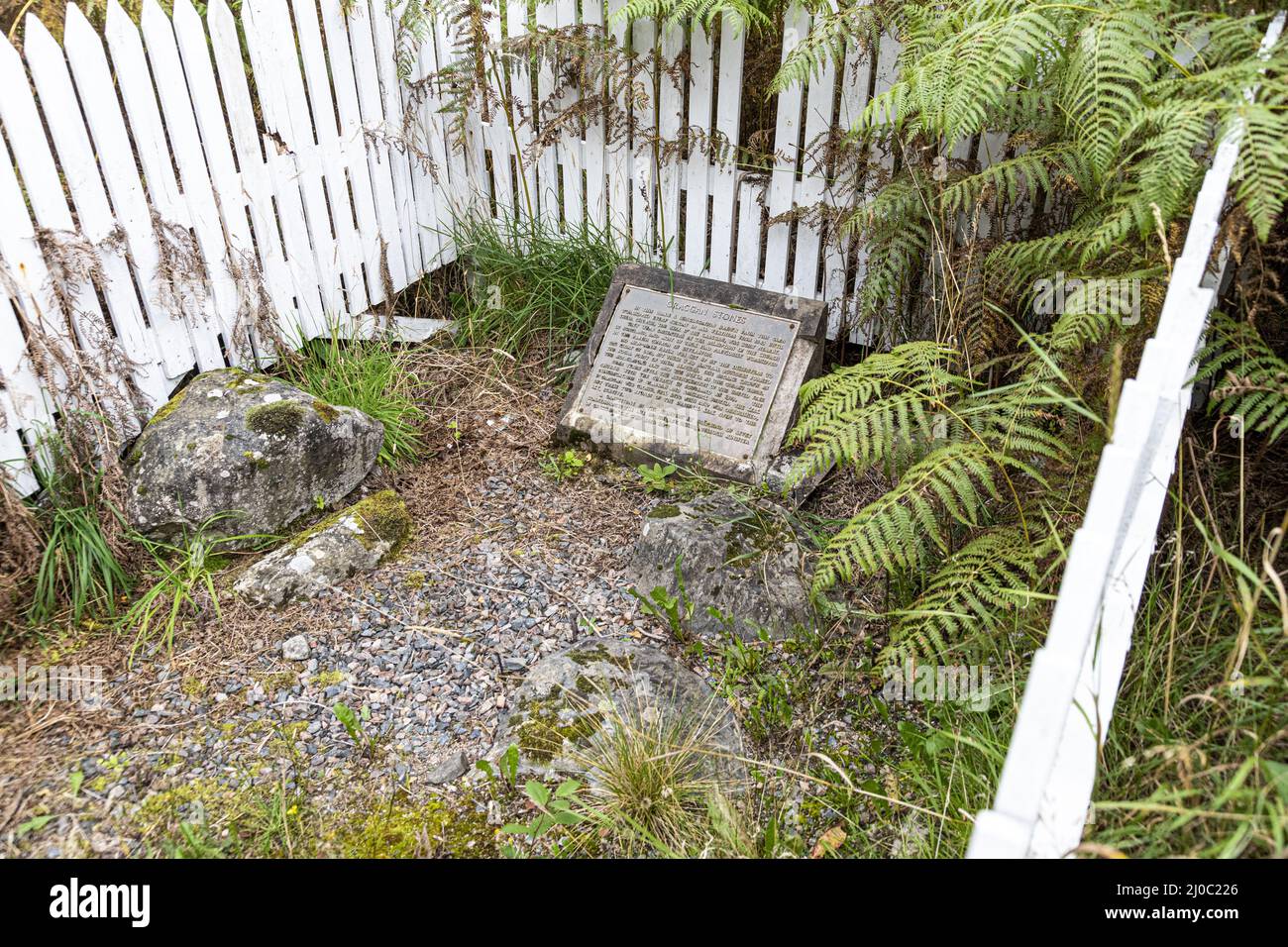 A plaque marking Craggan Stones, a spot where Dissenters met for ...