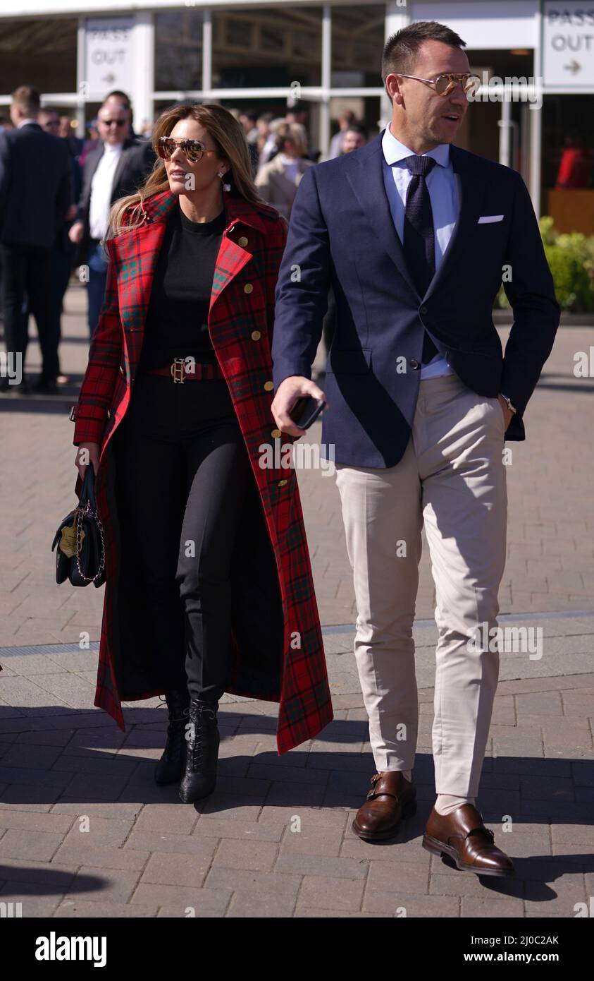 John Terry and wife Toni arrive on day four of the Cheltenham Festival ...