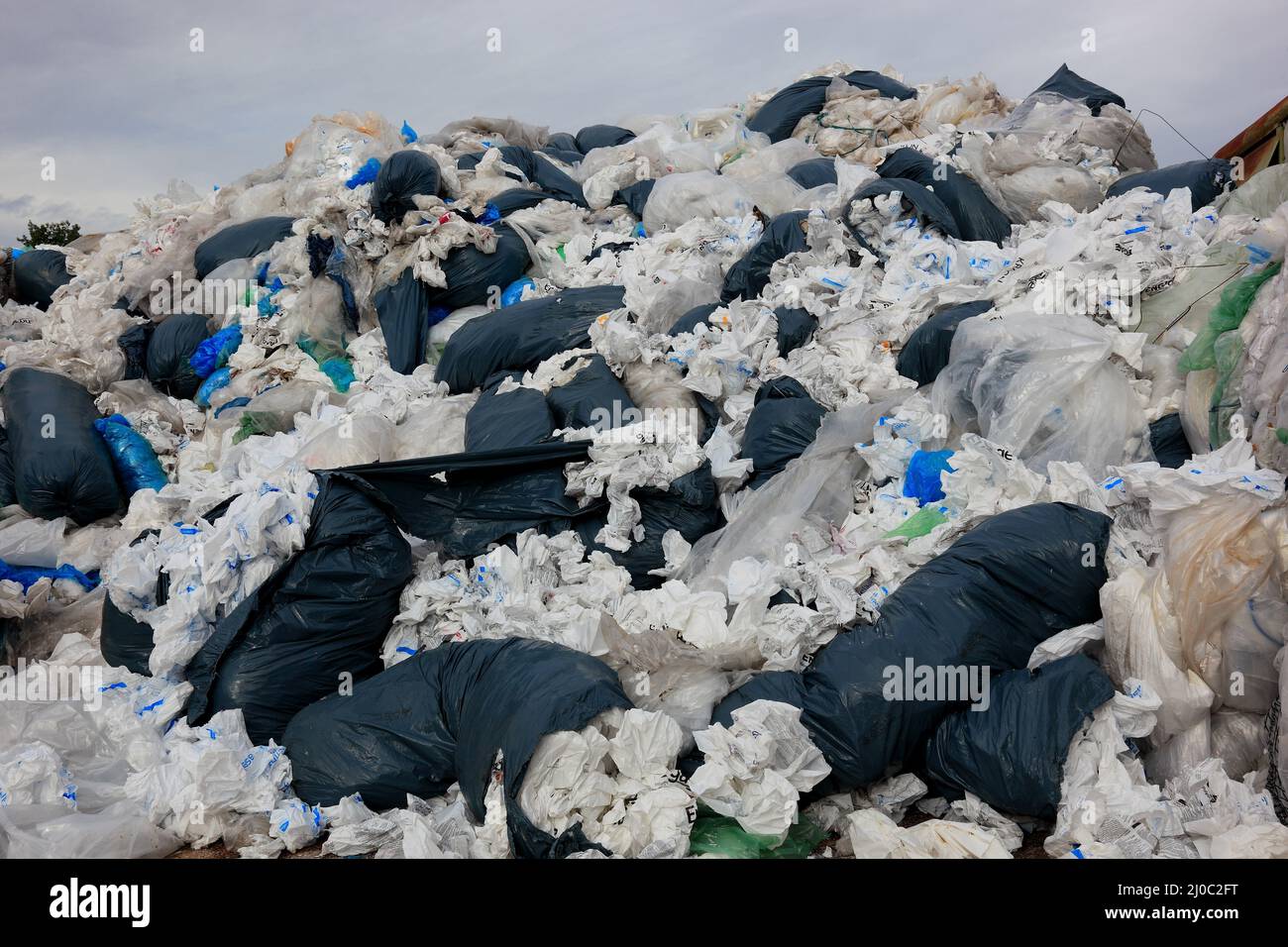 Plastikfolien für das Recycling / Plastic foils for recycling Stock ...
