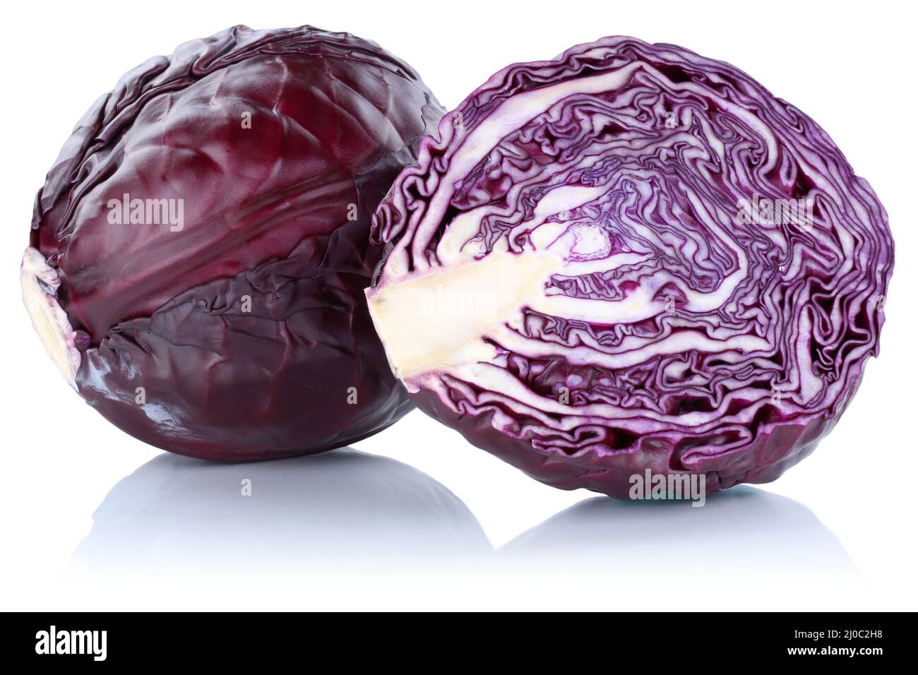 Blue cabbage red cabbage cabbage cut vegetable exempted isolated Stock ...