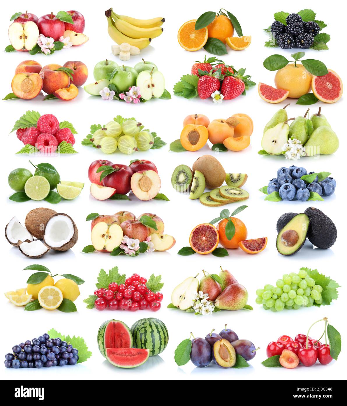 Fruits fruit collage fresh apple orange strawberry apples cherries ...