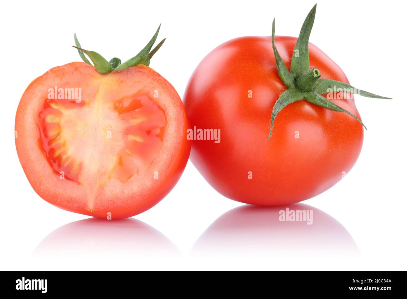 Tomatoes Tomato sliced Vegetable cropped isolated Stock Photo - Alamy
