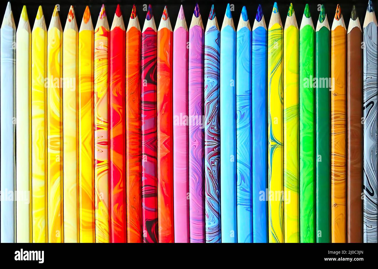 Set of color pencils Stock Photo - Alamy