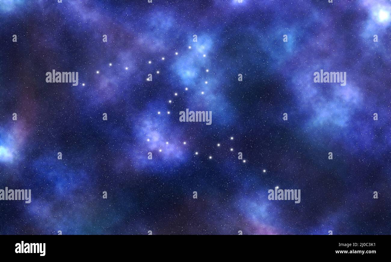 Eridanus star constellation, Night sky, Cluster of stars, Deep space, Celestial River ...