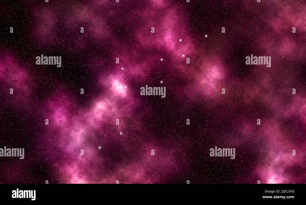 Lacerta star constellation, Night sky, Cluster of stars, Deep space ...