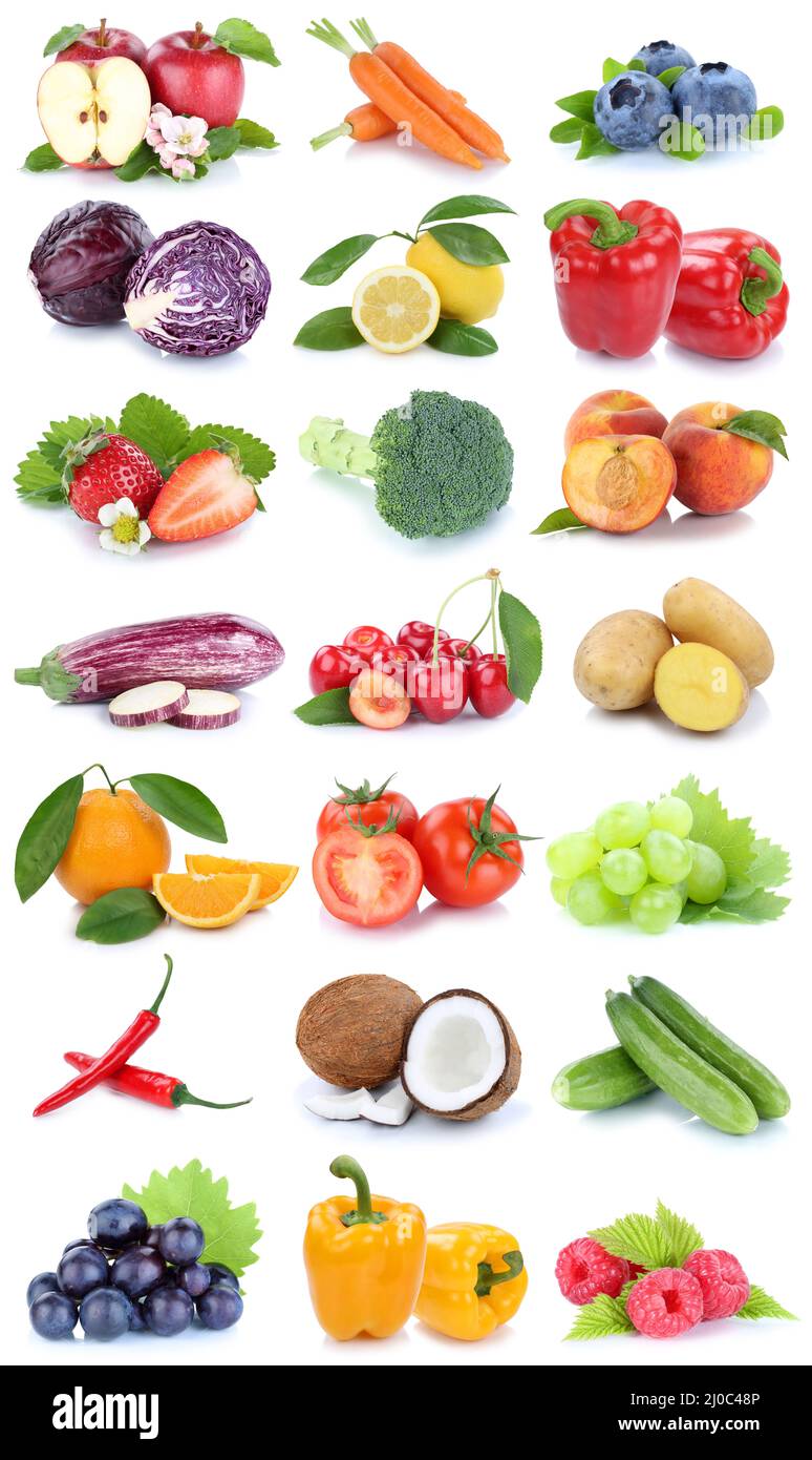 Fruit and vegetables fruit apple orange carrot cucumber fresh collage ...