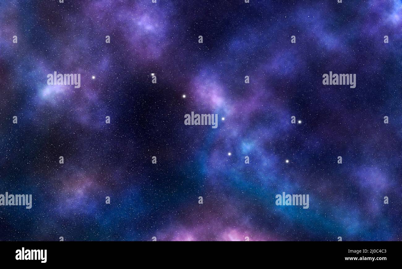 Big Dipper, Ursa Major star constellation, Night sky, Cluster of stars ...