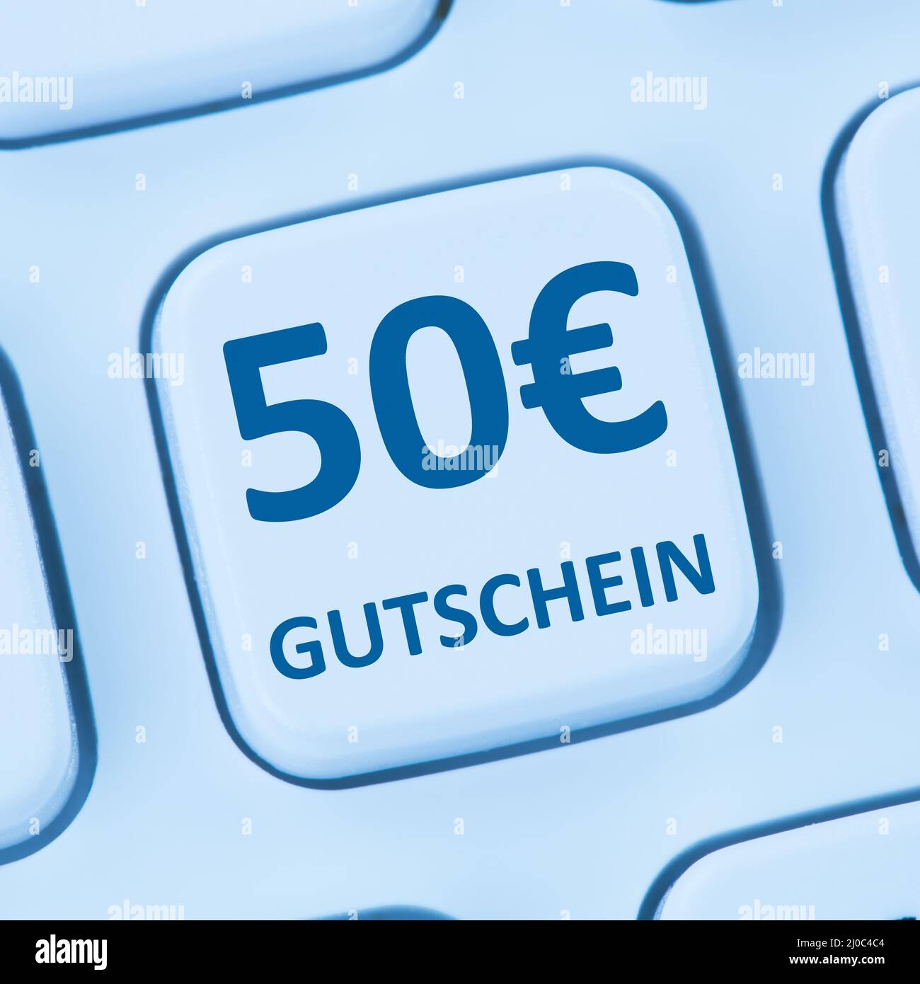 50 Euro gift voucher discount online shopping internet Stock Photo - Alamy