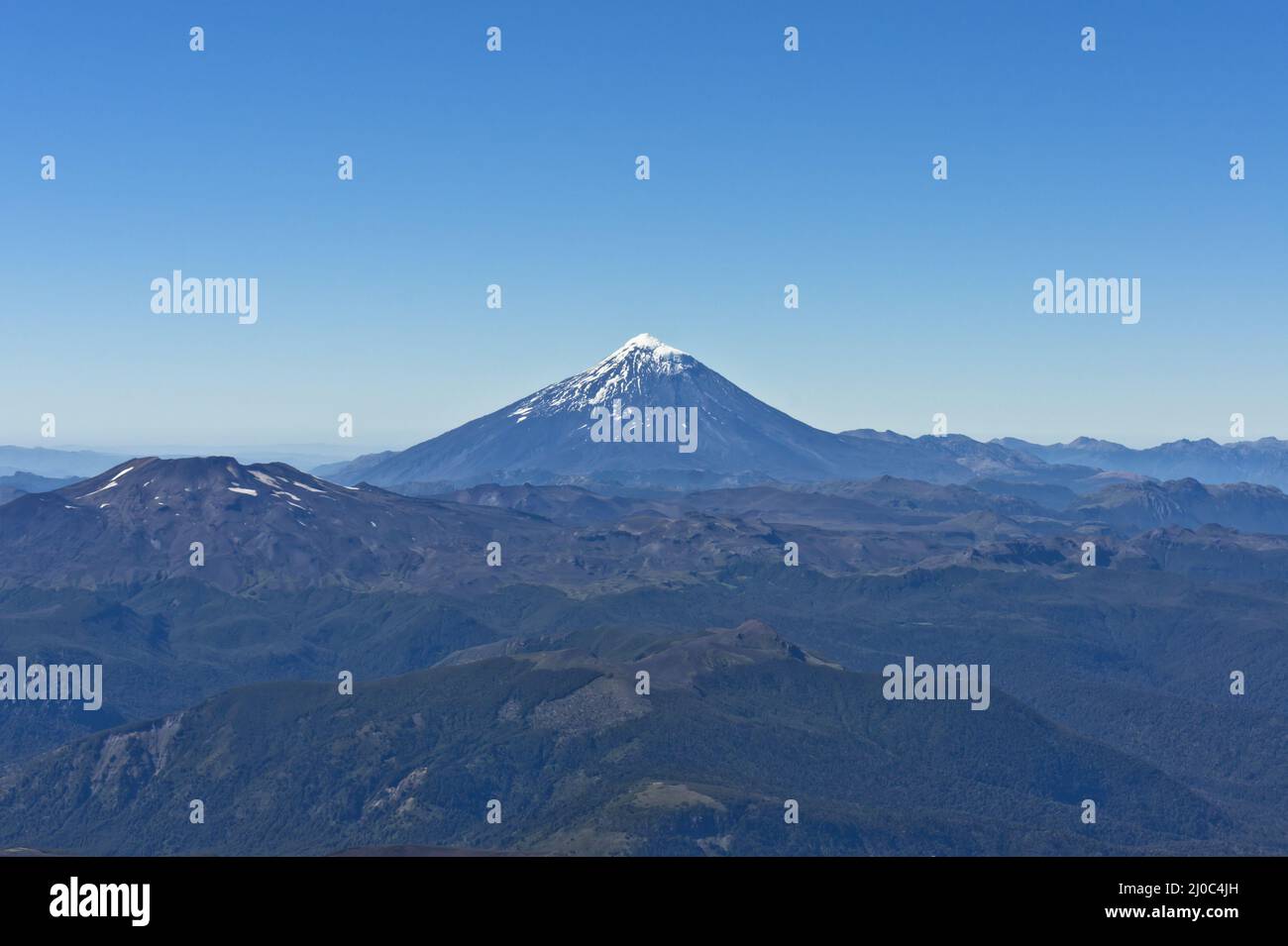 Pucon, Patagonia, Chile, South America, lanin volcano view from ...