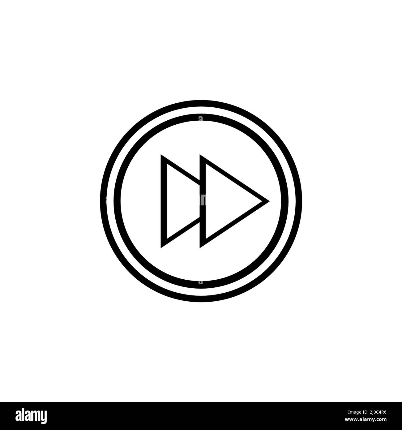 Multimedia icon sticker play stop arrow forward start elements ...