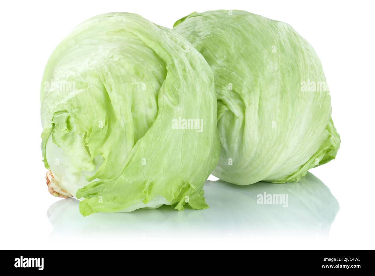 Iceberg lettuce salad vegetable exempted isolated Stock Photo - Alamy