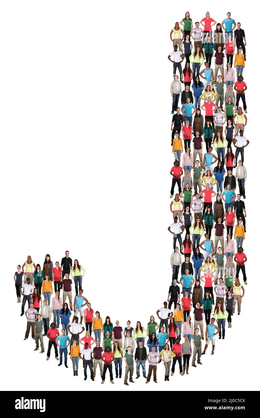 Letter J Alphabet People People Group People Group Stock Photo - Alamy