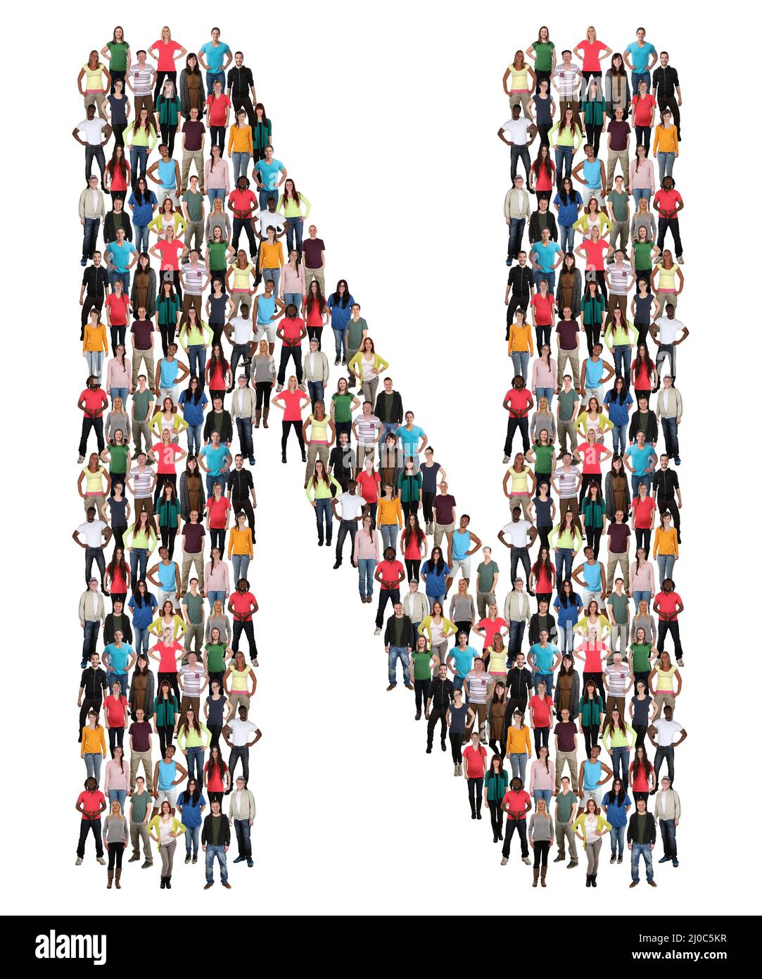 Letter N Alphabet People People Group People Group Stock Photo - Alamy