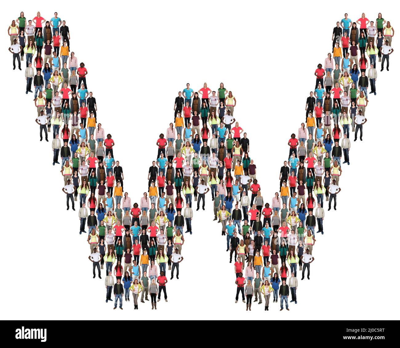 Letter W Alphabet People People Group People Group Stock Photo - Alamy
