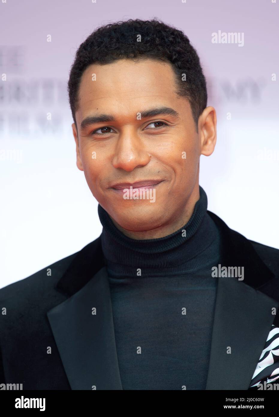 March 13th, 2022, London, UK. Elliot Knight arriving at the EE British ...