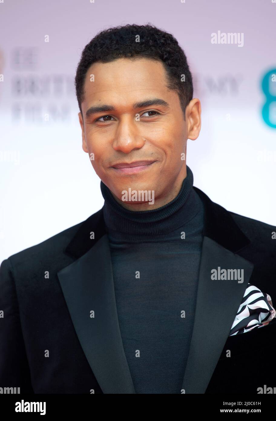 March 13th, 2022, London, UK. Elliot Knight arriving at the EE British ...
