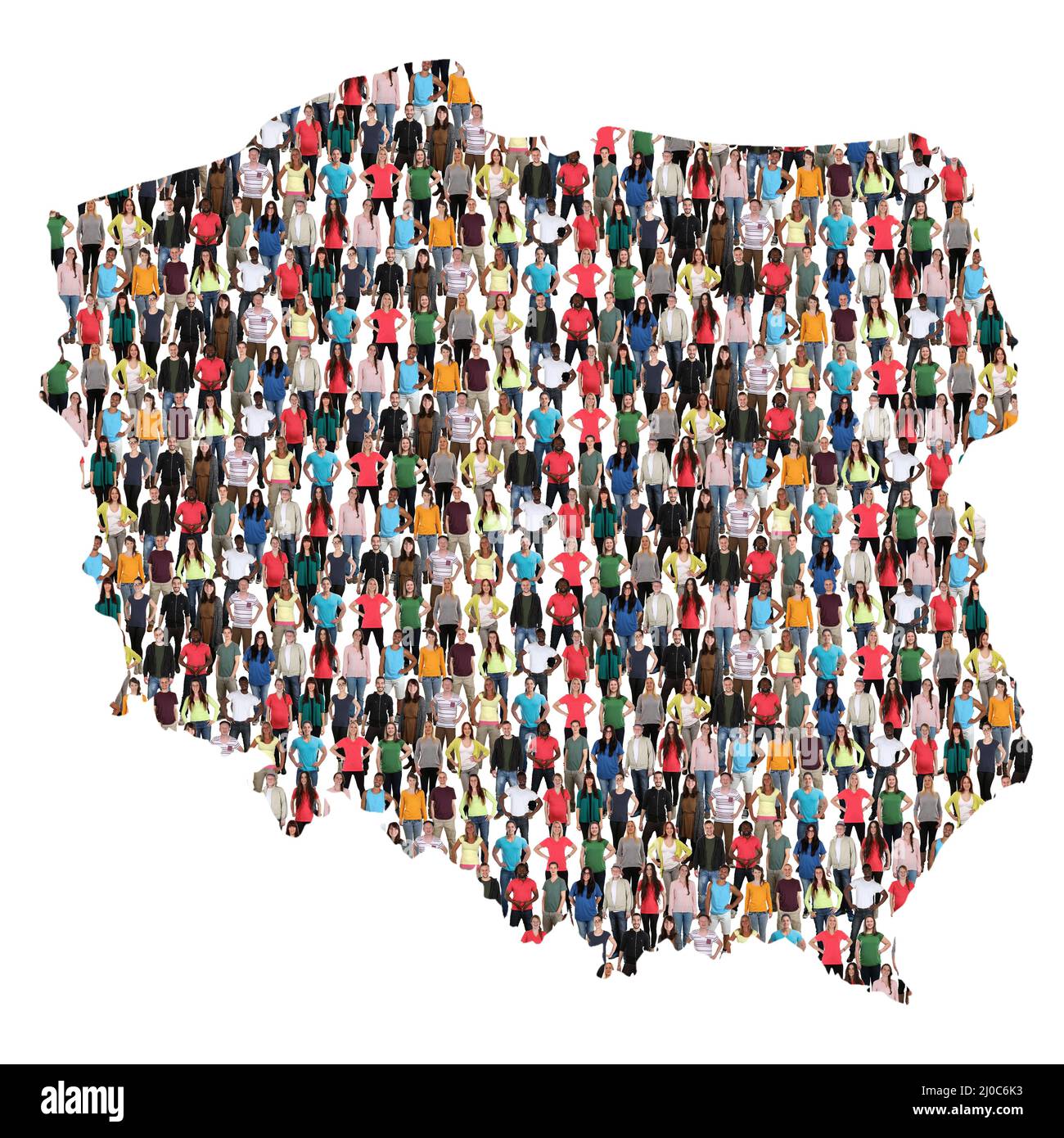 Poland map people people group people group multicultural Stock Photo ...