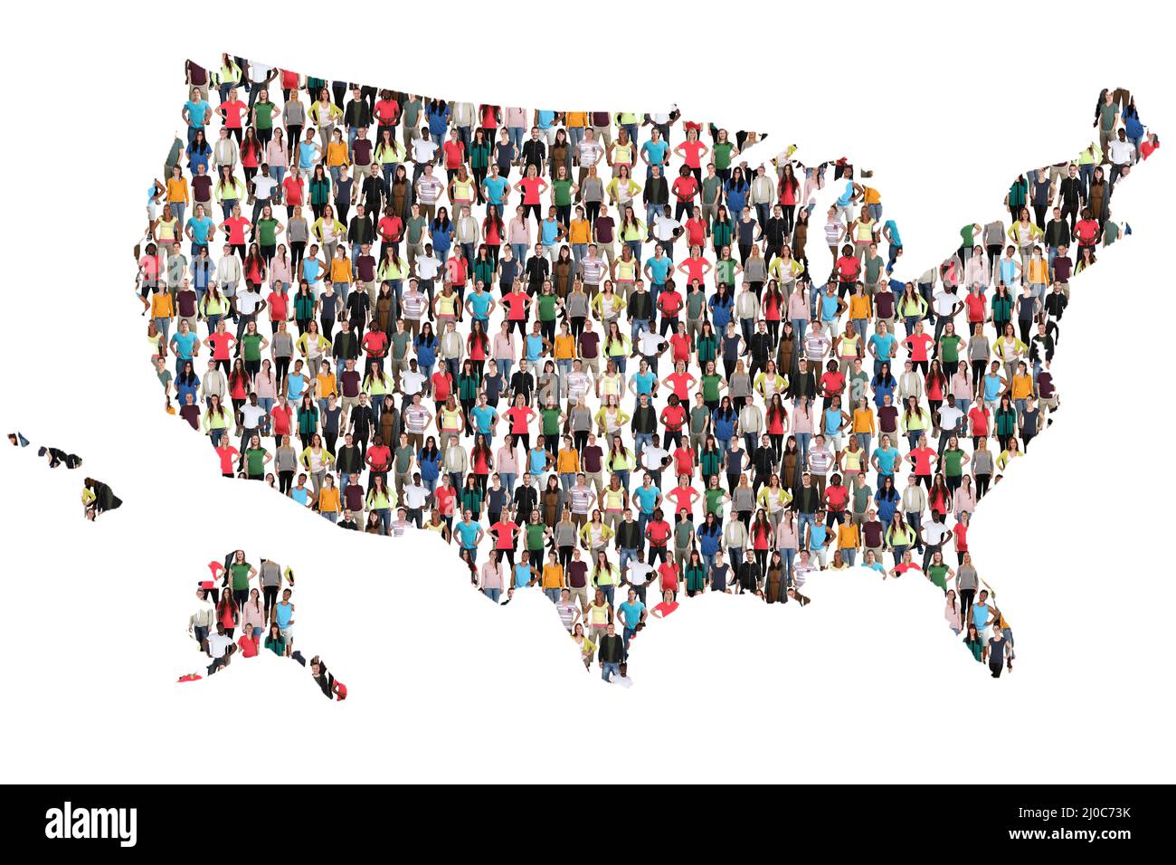 USA map people people group people group multicultural Stock Photo - Alamy