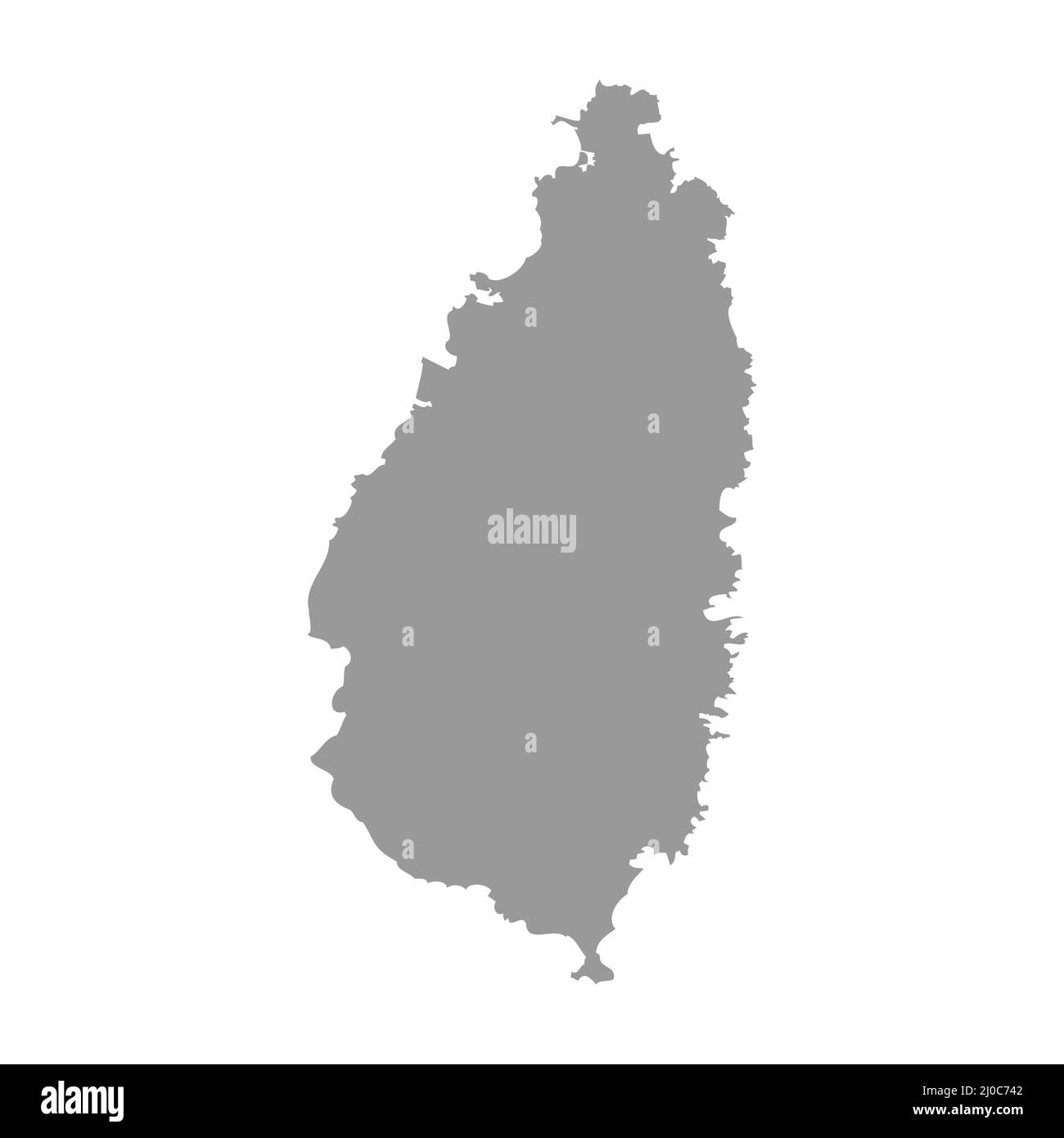 Saint Lucia vector country map silhouette Stock Vector Image & Art - Alamy