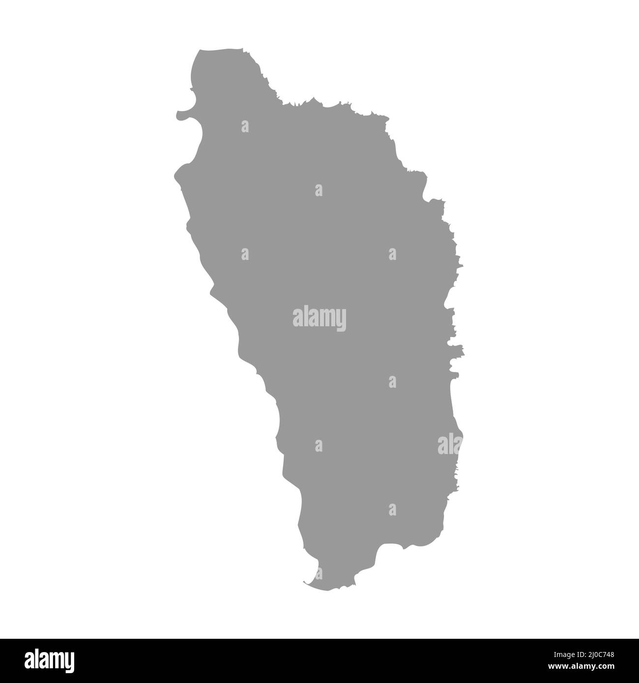 Dominica vector country map silhouette Stock Vector Image & Art - Alamy