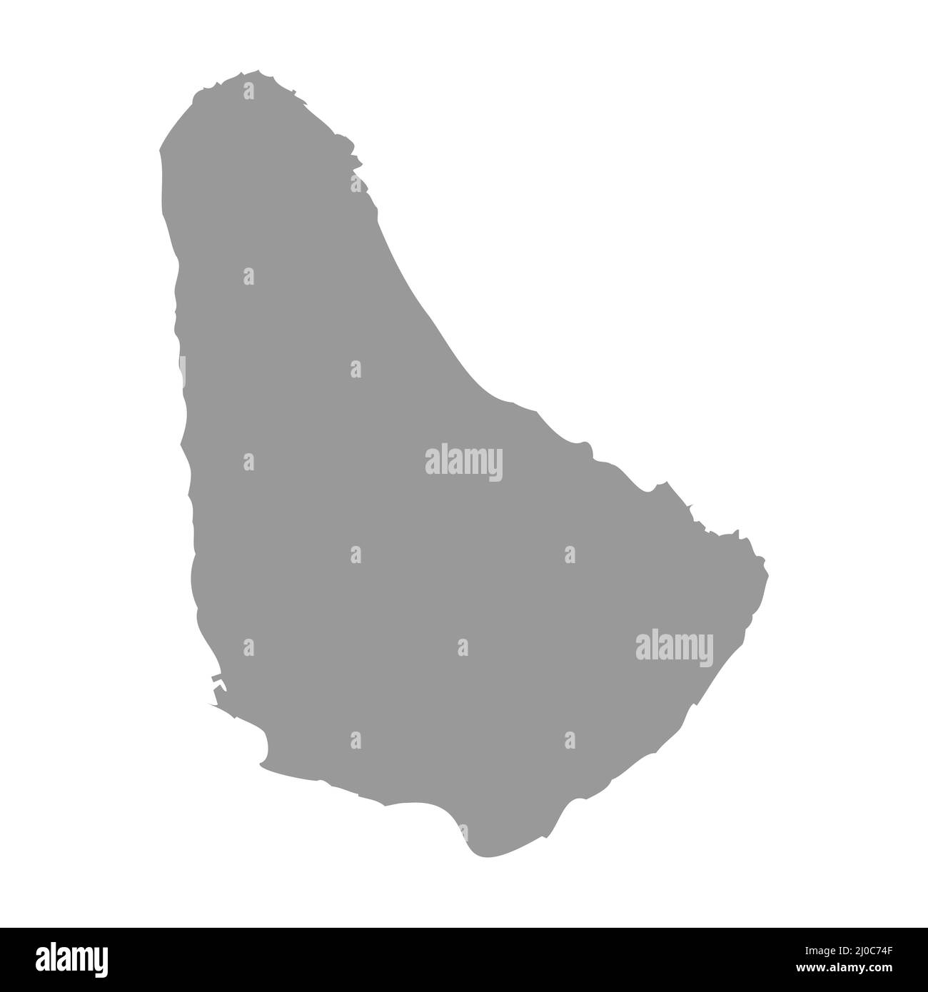 Barbados vector country map silhouette Stock Vector Image & Art - Alamy