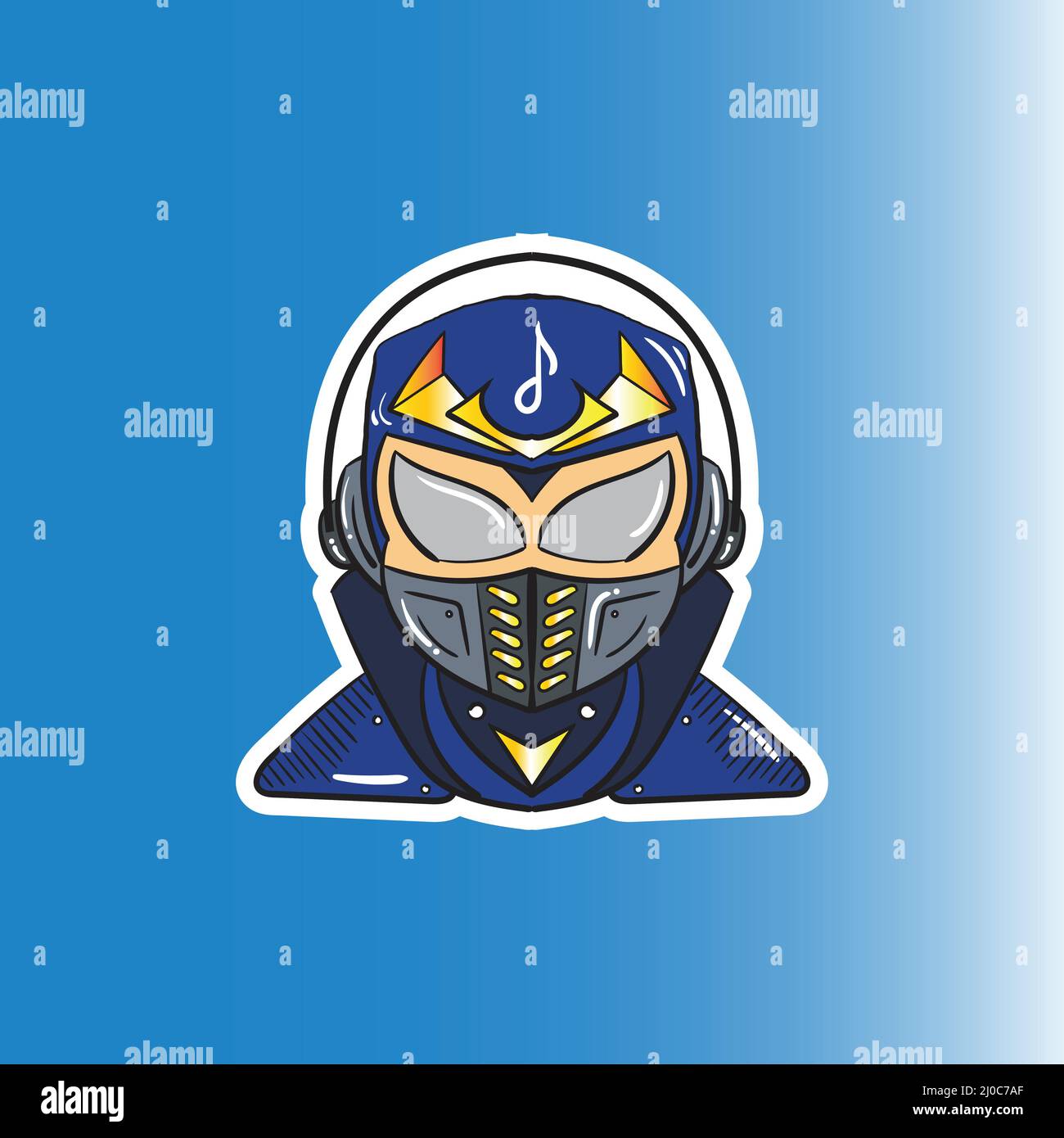 Beat Ninja Logo vector illustration in e- sport style. suitable for ...