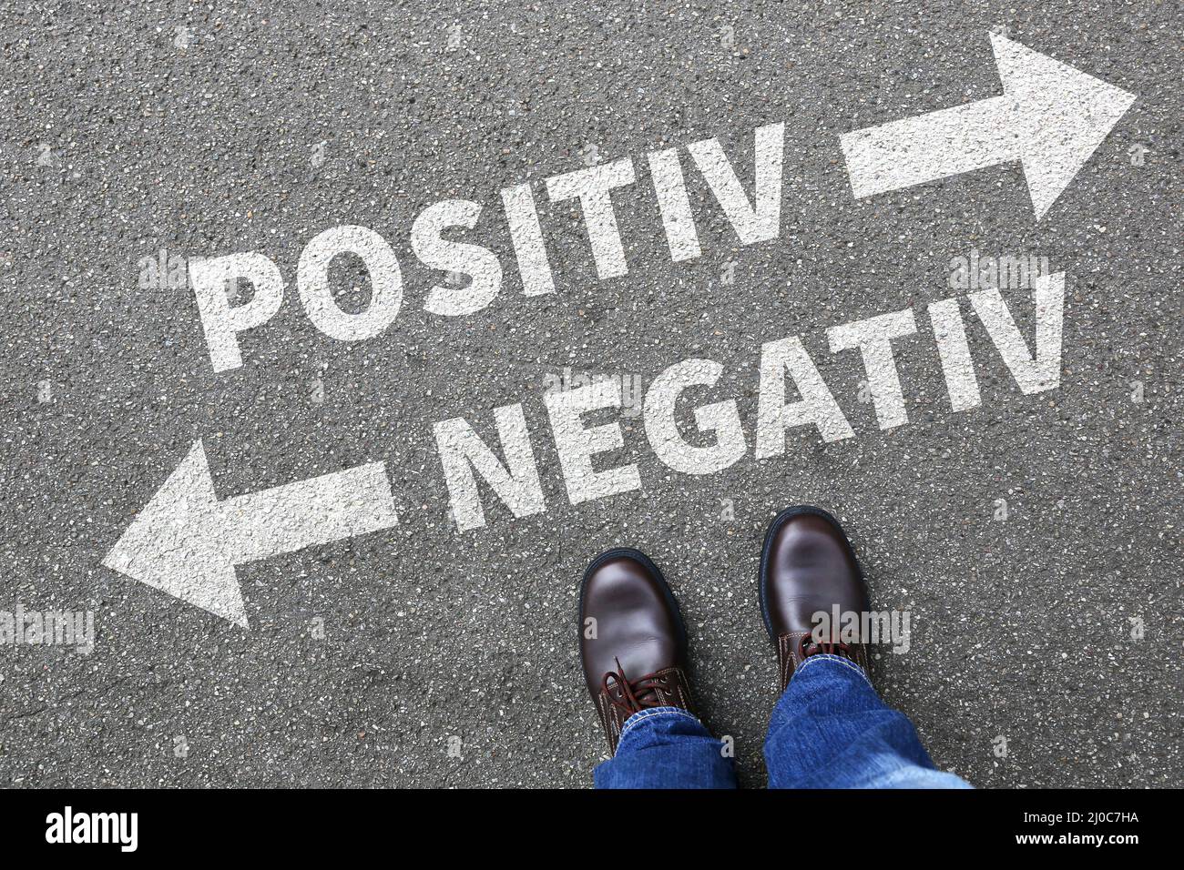 Negative Positive Good Bad Business Concept Think Setting Decision ...