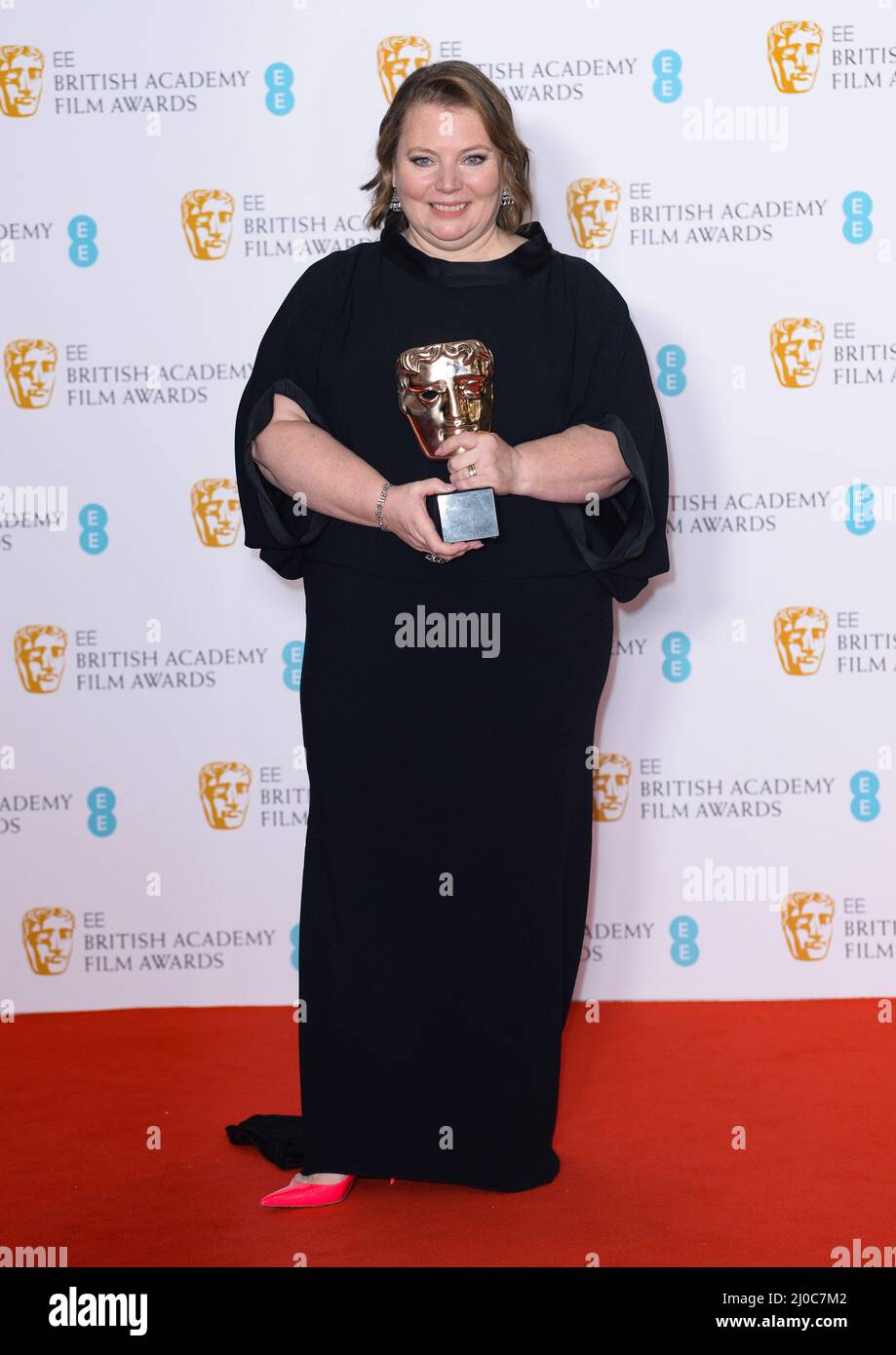 March 13th, 2022, London, UK. Joanna Scanlan in the Winners Room at the ...